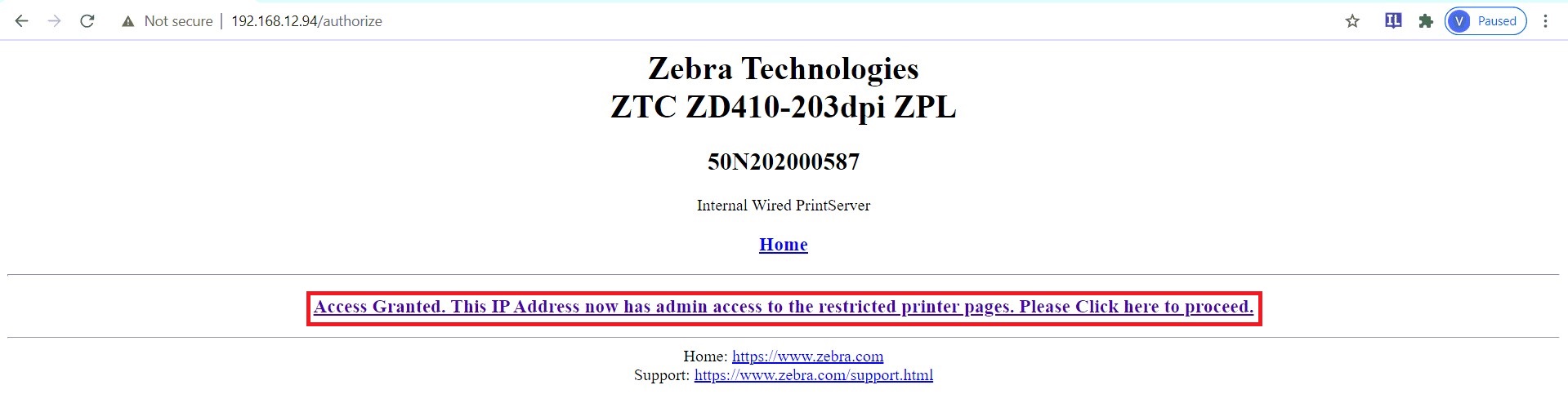 Configure Zebra ZD410 Network Print Server Individual Point Of Sale