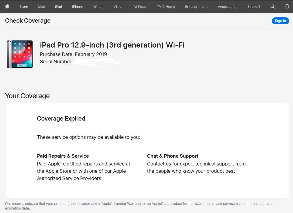 How to Check the Status of an iPad's Warranty – Individual Point of Sale